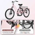 24" Adult Tricycle 7 Speed 3 Wheel Bike Adult Trike Dual Chains with ...