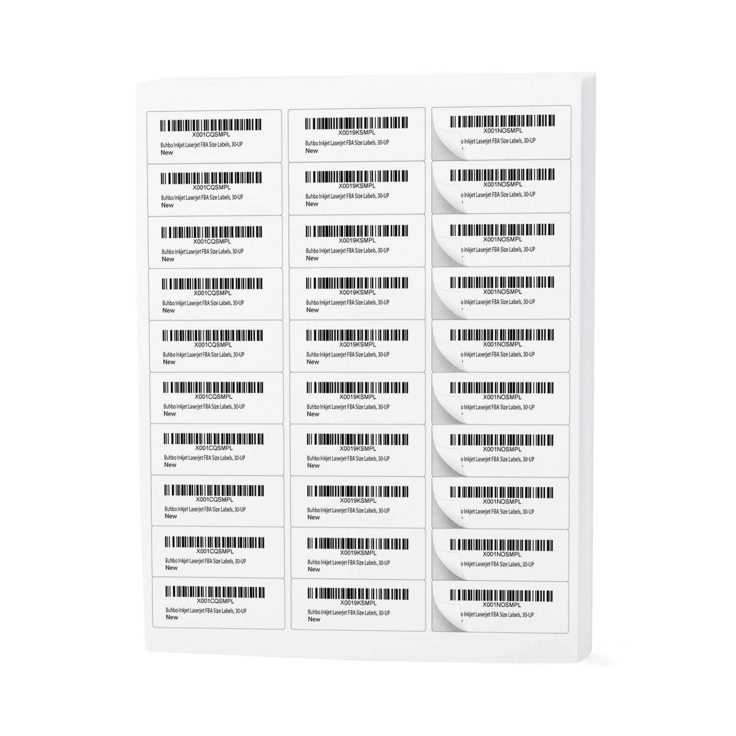 Buhbo 30-UP Product Sticker Labels 1" x 2-5/8" Address Labels for Laser ...
