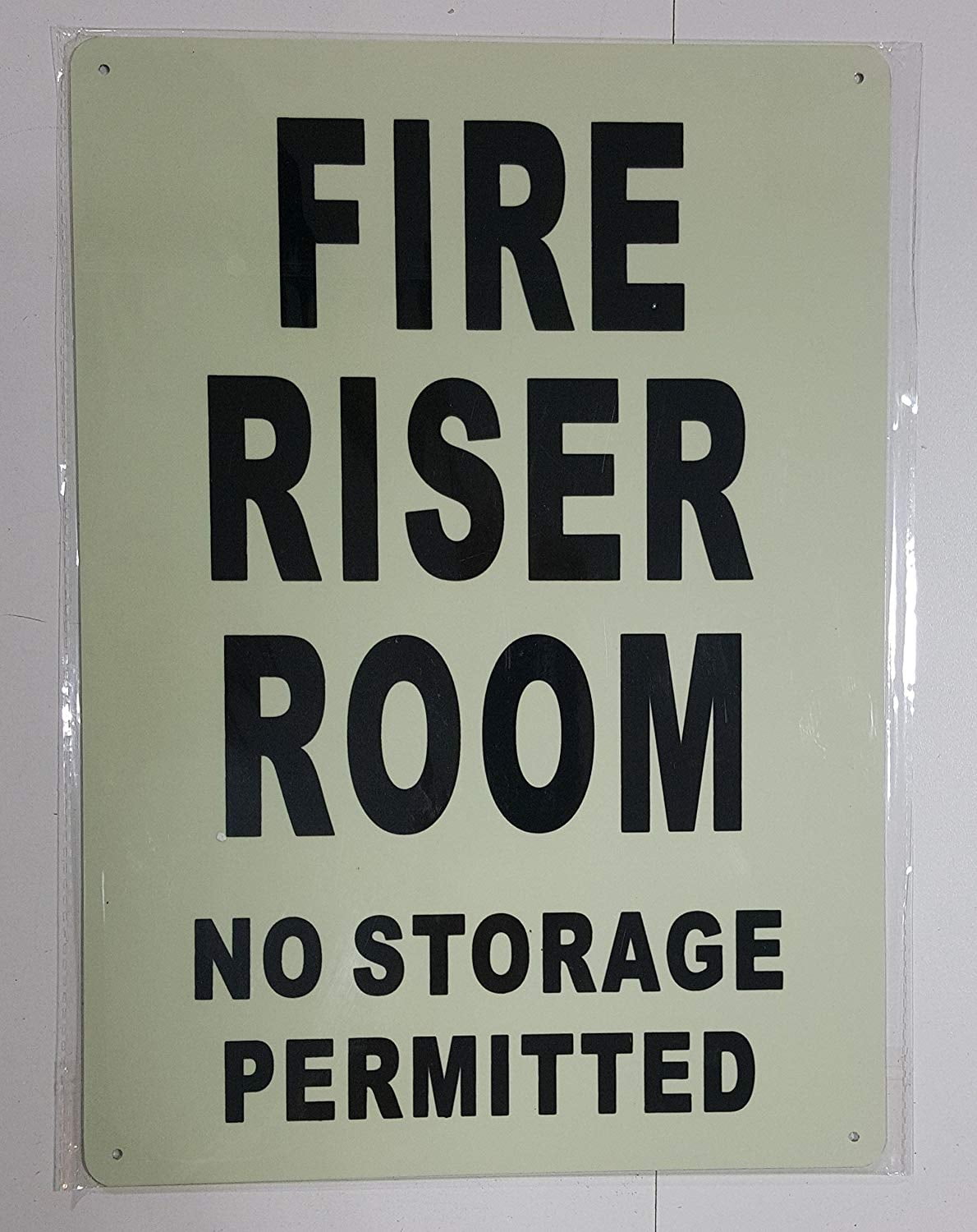 FIRE RISER ROOM SIGN GLOW IN THE DARK (HEAVY DUTY,ALUMINUM SIGN 10X14 ...