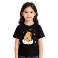BOOMNY Toddler Girls Short Sleeve T-Shirts Crew Neck Cartoon Capybara ...
