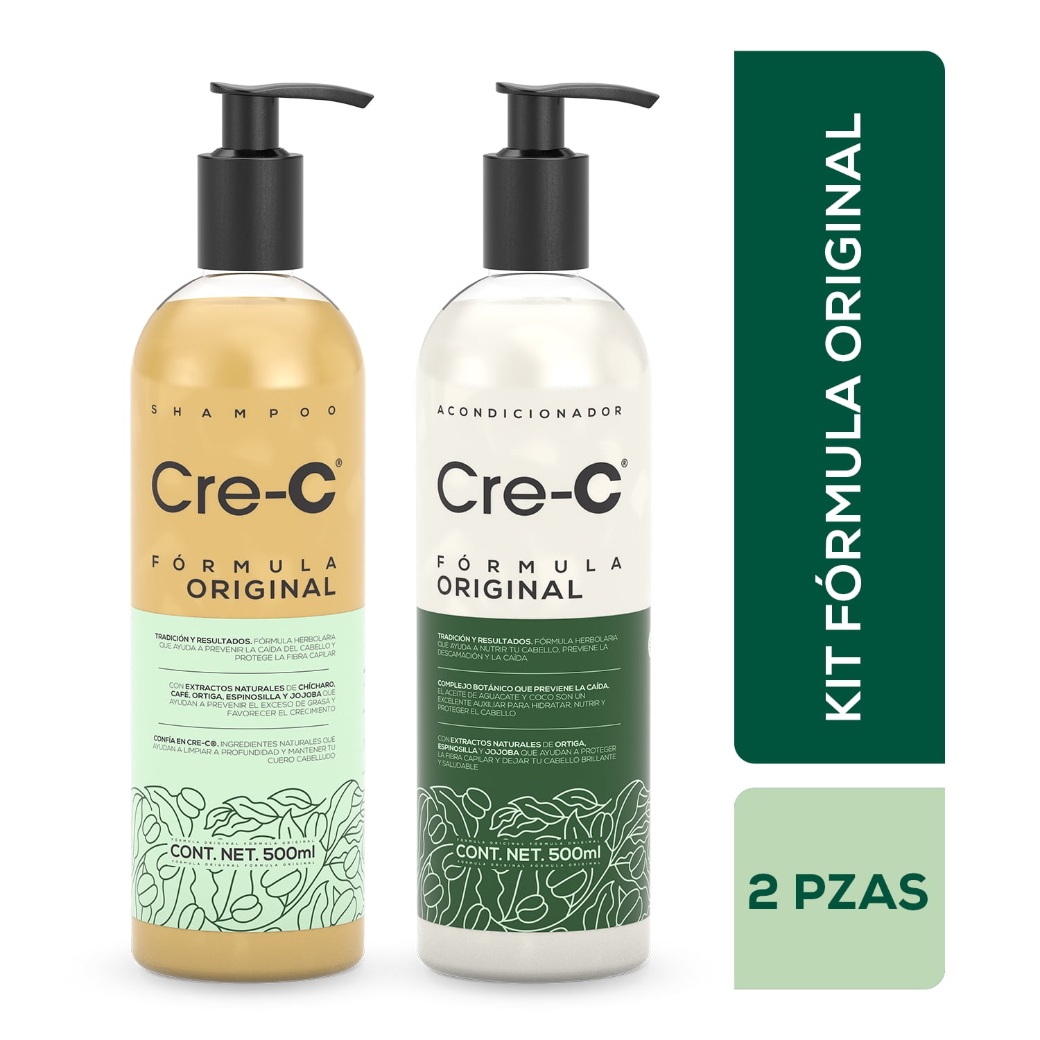 Shampoo y Acondicionador Cre-C® Fórmula Original 500 ml | Walmart en línea