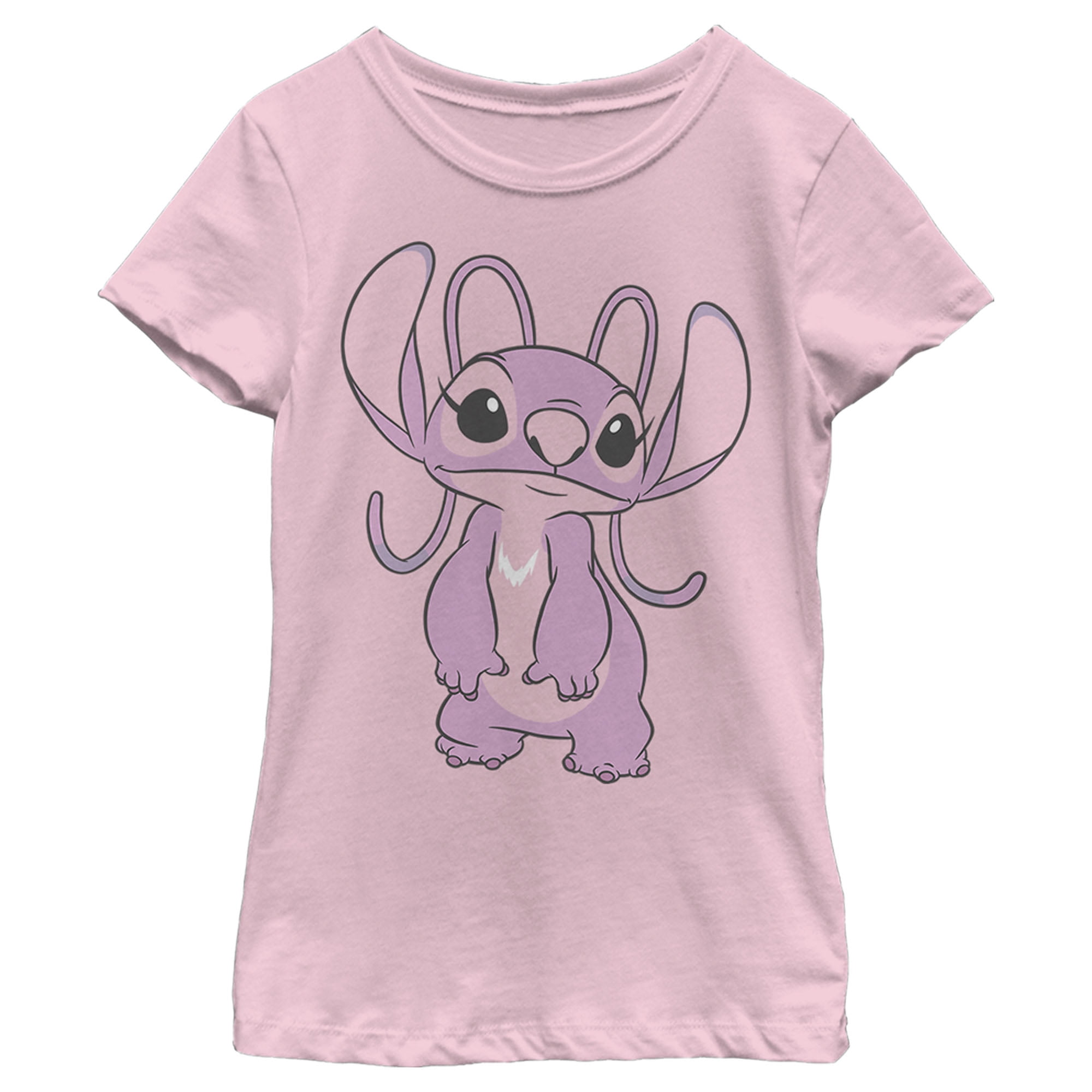 Girl's Lilo & Stitch Angel Large Portrait Graphic Tee Light Pink Large ...