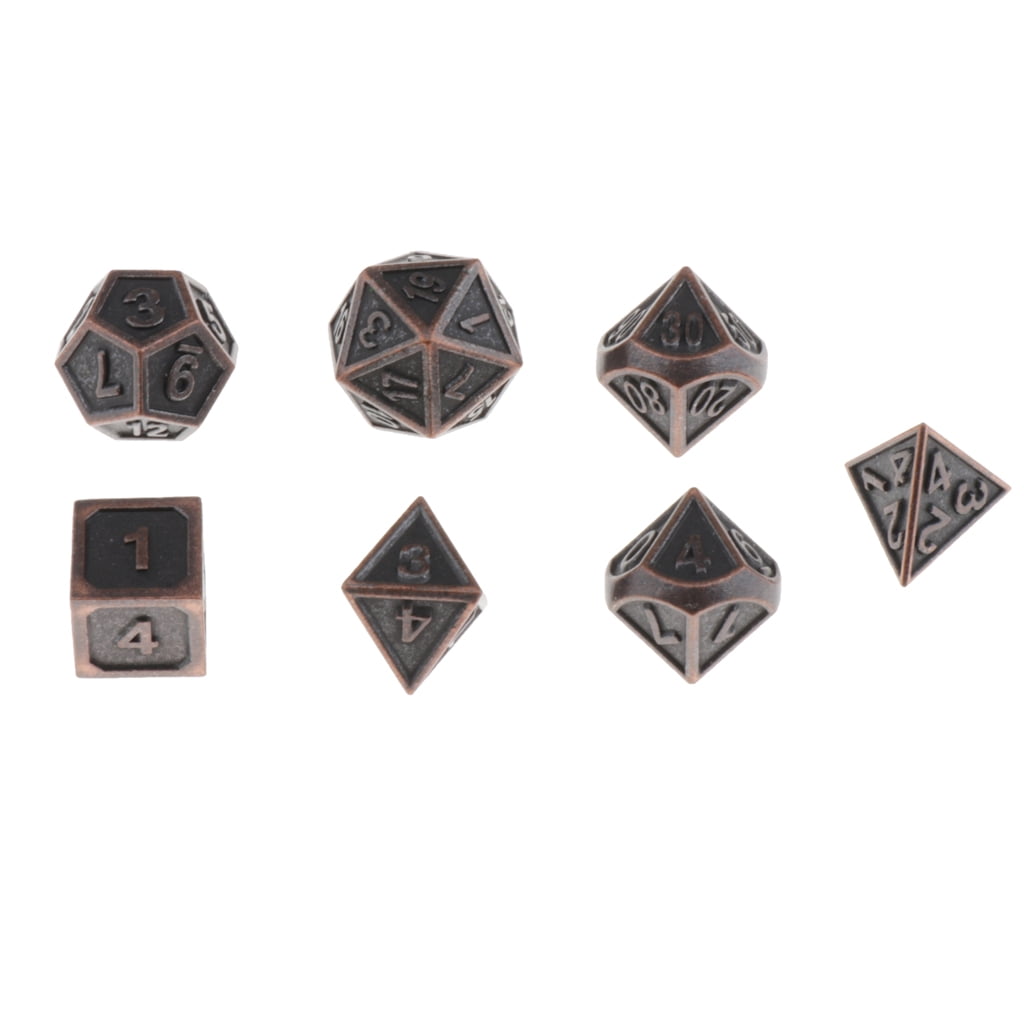 7 Pack Creative D4-D20 Multi Sided Dice Role Playing Game for DND Board ...