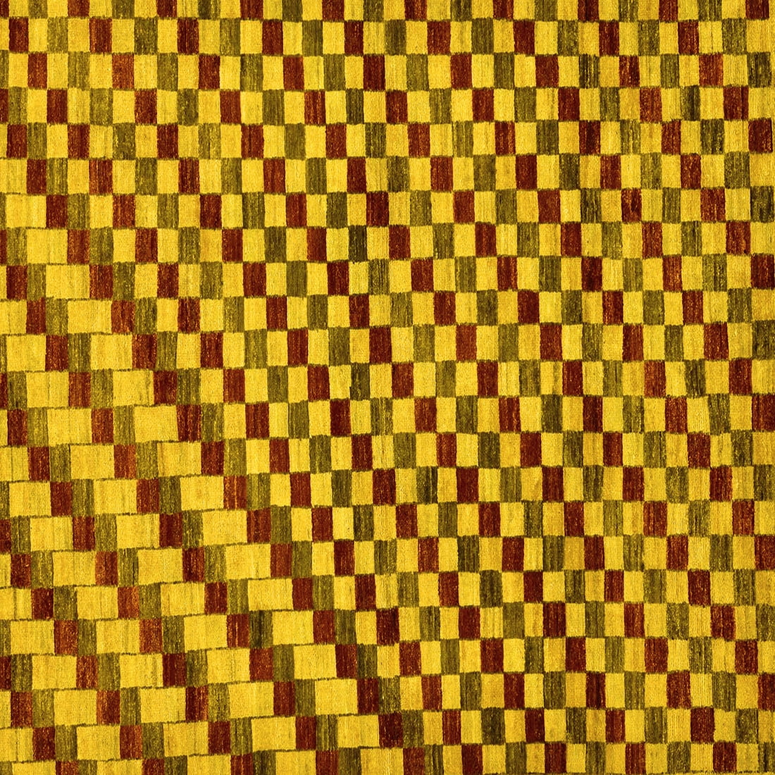 Ahgly Company Indoor Square Checkered Yellow Modern Area Rugs, 7 ...