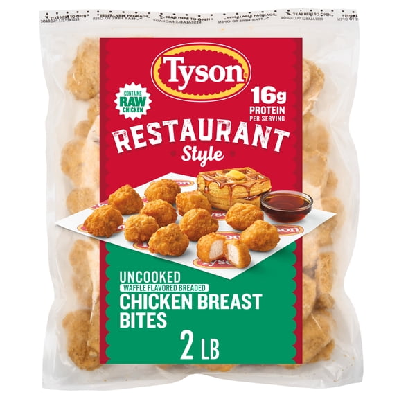 Tyson Restaurant-Style Crispy Nuggets, Uncooked Frozen Chicken ...