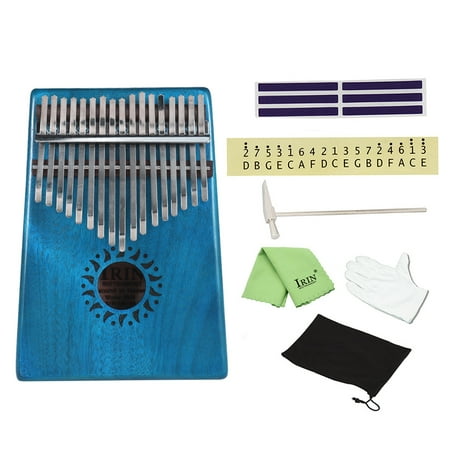 Portable 17 Key Kalimba Mbira Pocket Thumb Piano Solid Mahogany Wood ...