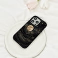 Black & Gold Full Moon Tough Phone Case, Starry Sky Retro Protective ...