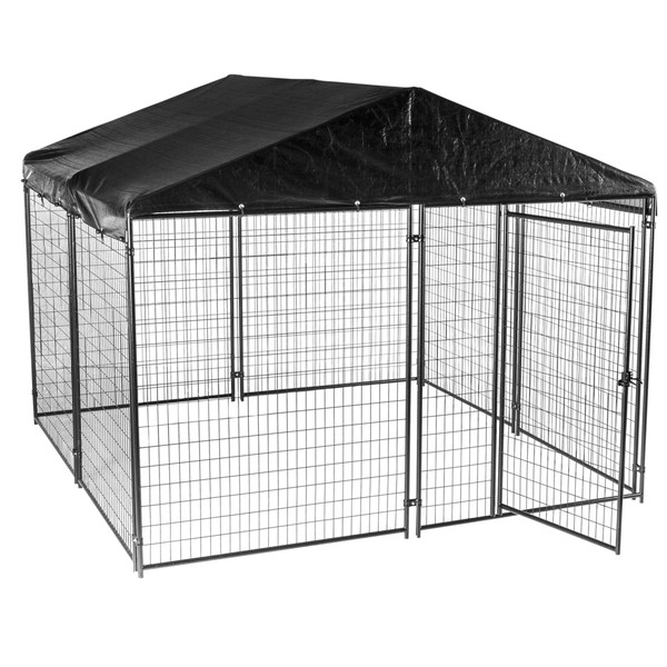 Lucky Dog CL 69145 Modular Welded Wire Kennel With Kennel Cover 6 X 10 Lucky Dog CL 69145 Modular Welded Wire Kennel With Kennel Cover 6 X 10