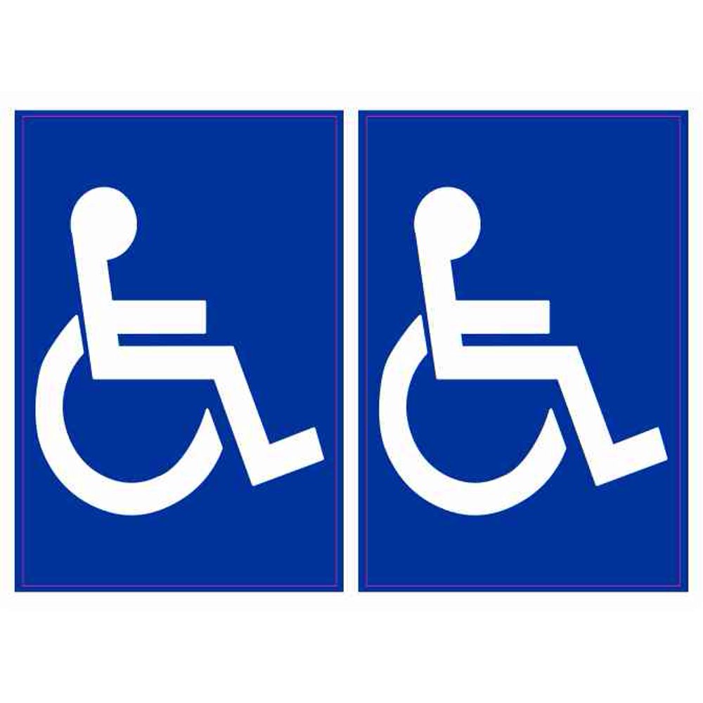 2in x 3in Handicap Symbol Vinyl Stickers - Walmart.com - Walmart.com