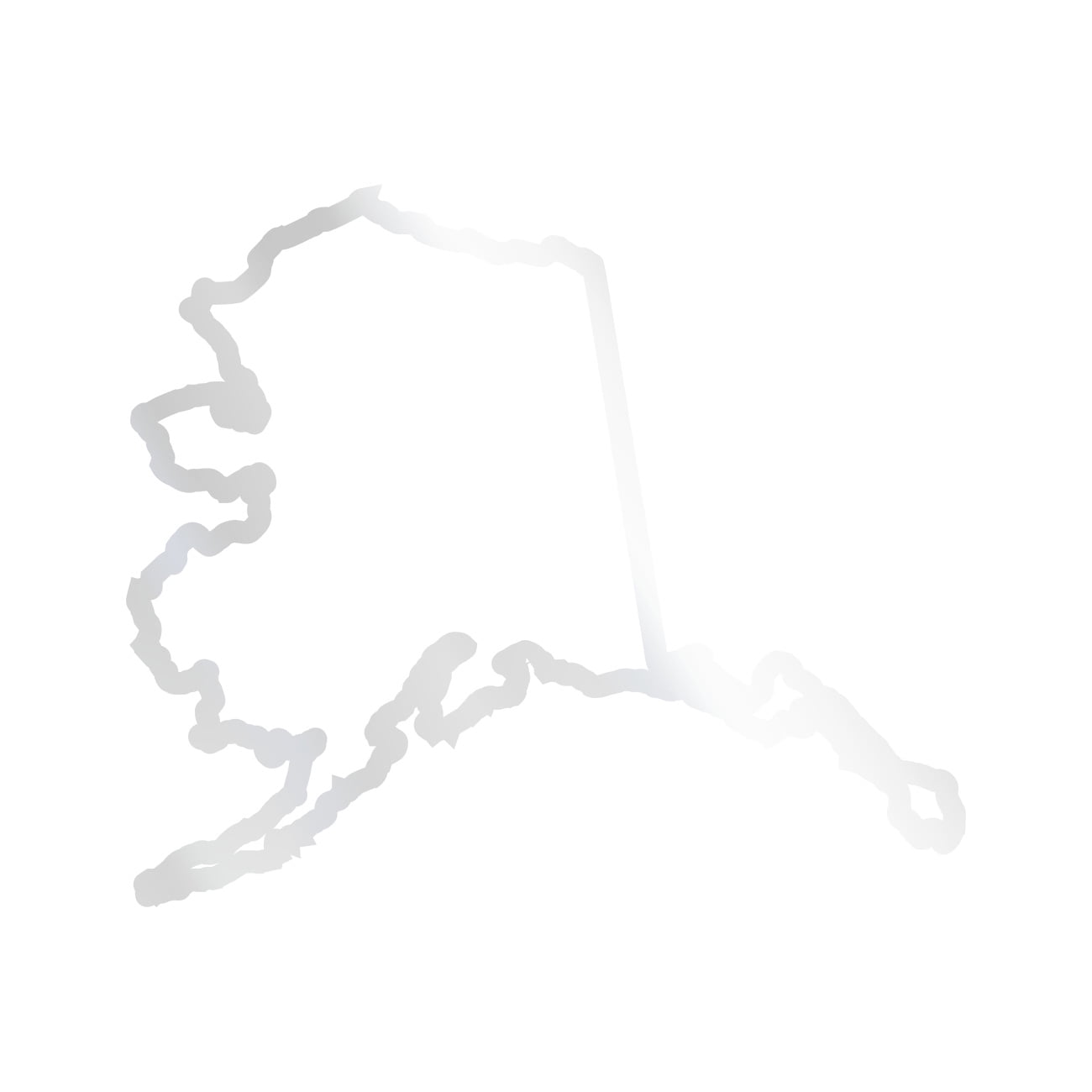 Alaska Outline Sticker Decal Die Cut - Self Adhesive Vinyl ...