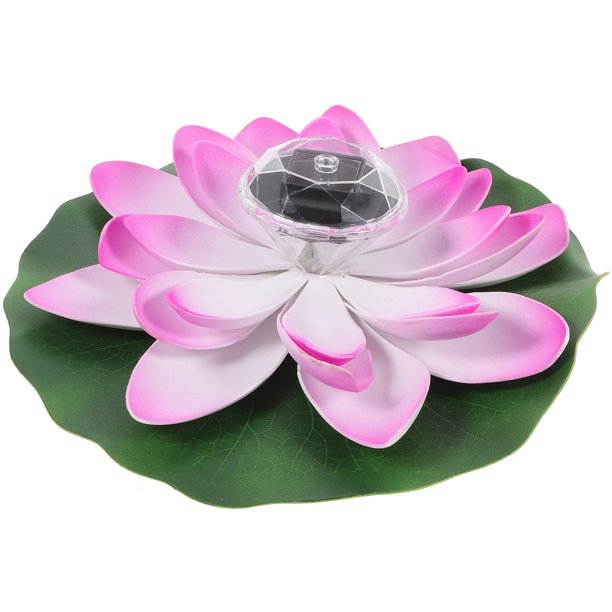 Water Floating Lotus Light Solar Lotus Lamp Wishing Light for Courtyard ...