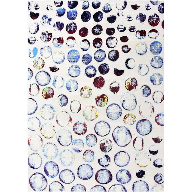 Ahgly Company Indoor Rectangle Mid-Century Modern Off White Beige ...