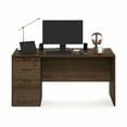 Furinno ROGER 60" Desk w/ File Cabinet 3-Drawer Cord Grommet Modern ...