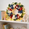 Easter Wreath With Artificial Flowers And Greenery - Colorful Spring Decor Wreath for Front Door ...