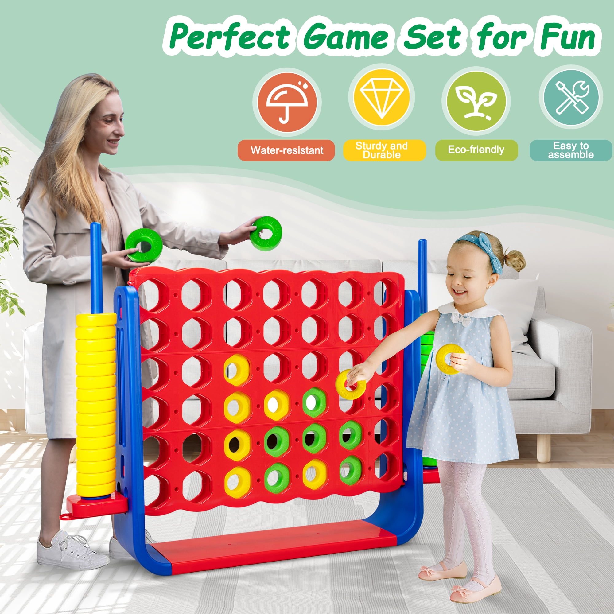 Buy Nyeekoy UniHex 3.6FT Tall Jumbo Oversized 4-to-Score Giant Game Set ...