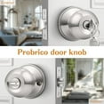 (5 Pack Keyed Alike Door Knobs Combo Pack, Brushed Nickel Ball Entry ...