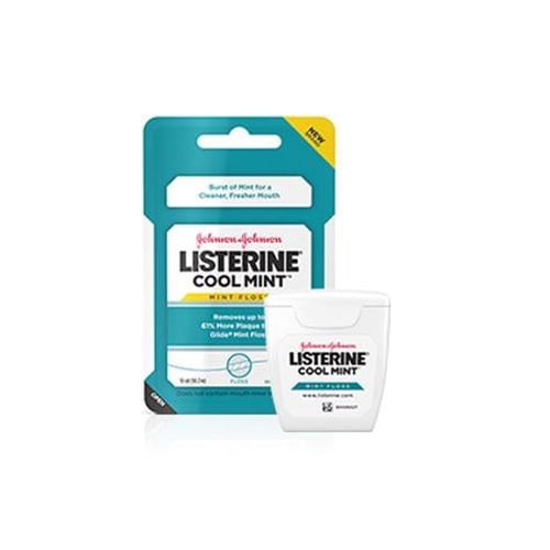 Listerine Cool Mint, Mint Flavored Dental Floss - 55 Yards, 3 Pack ...