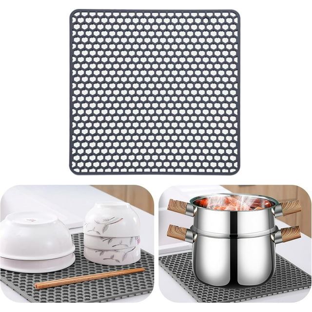 shiyou-Sink Protectors, Kitchen Sink Dish Rack, 13 x 13 inch, Silicone ...