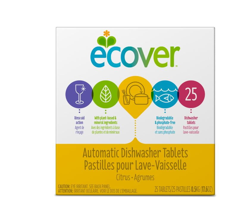 Ecover Natural Automatic Dishwashing Tablets, Citrus - 17.6 Ounce ...