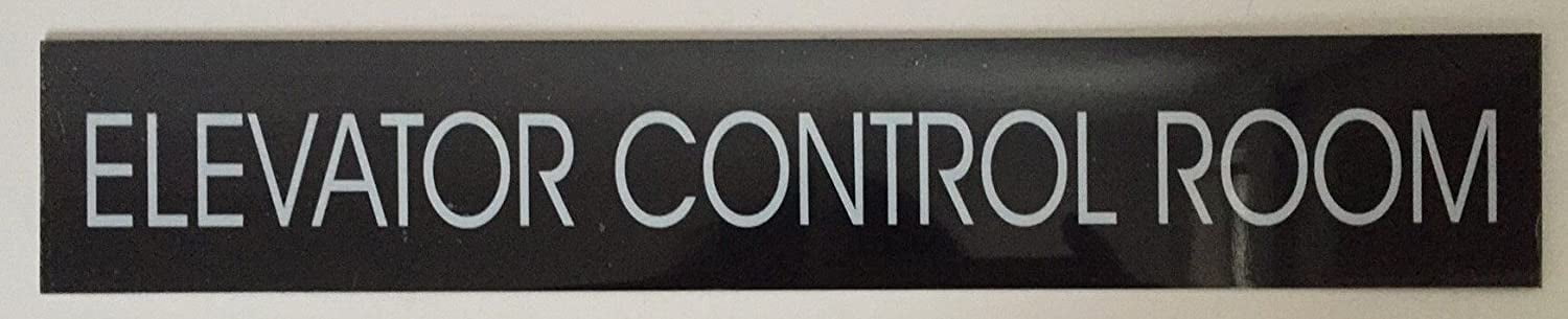 Elevator Control Room Sign (Black Aluminum 2X11.75)(ref-2022-4 ...