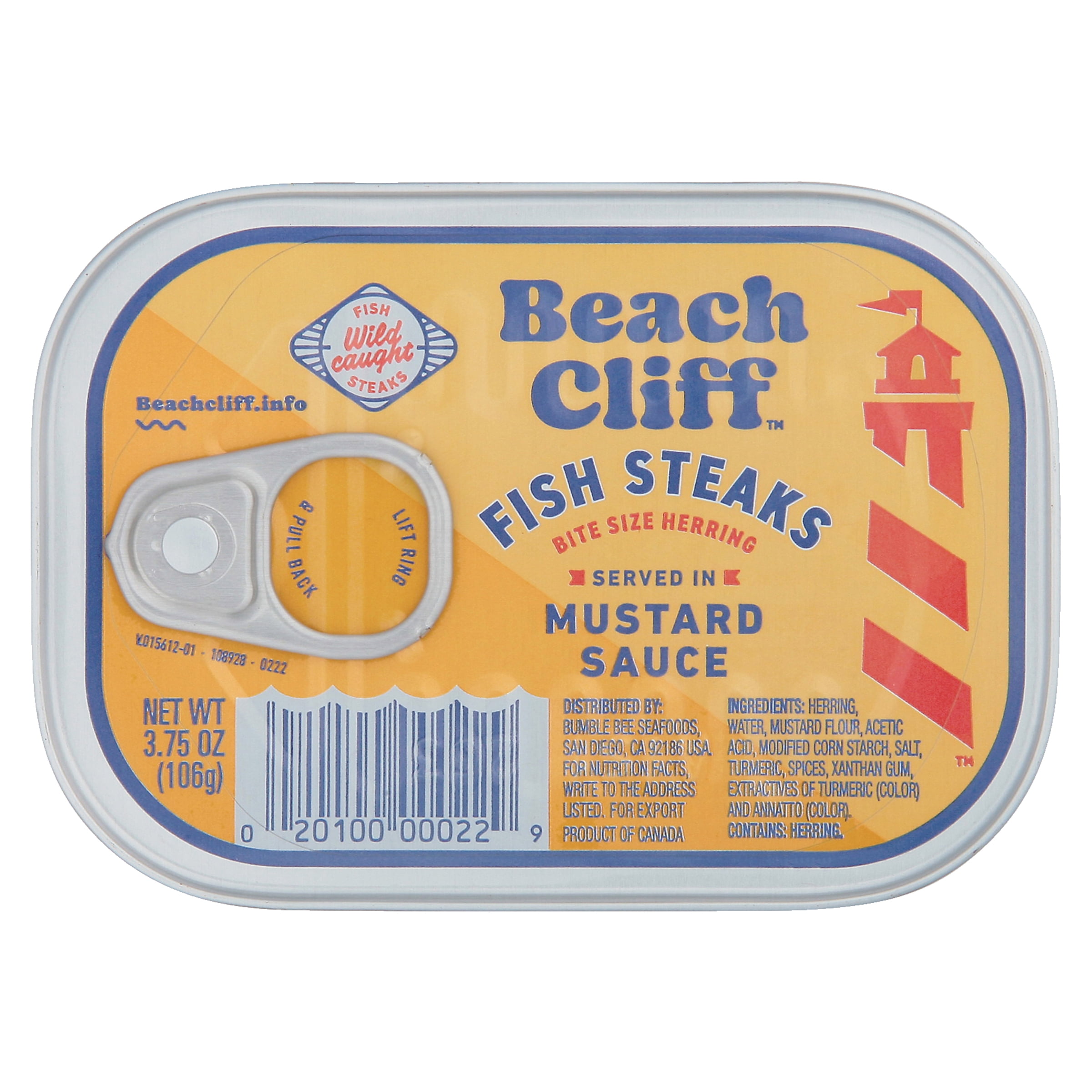 Beach Cliff Fish Steaks in Mustard Sauce, 3.75 oz - Walmart.com