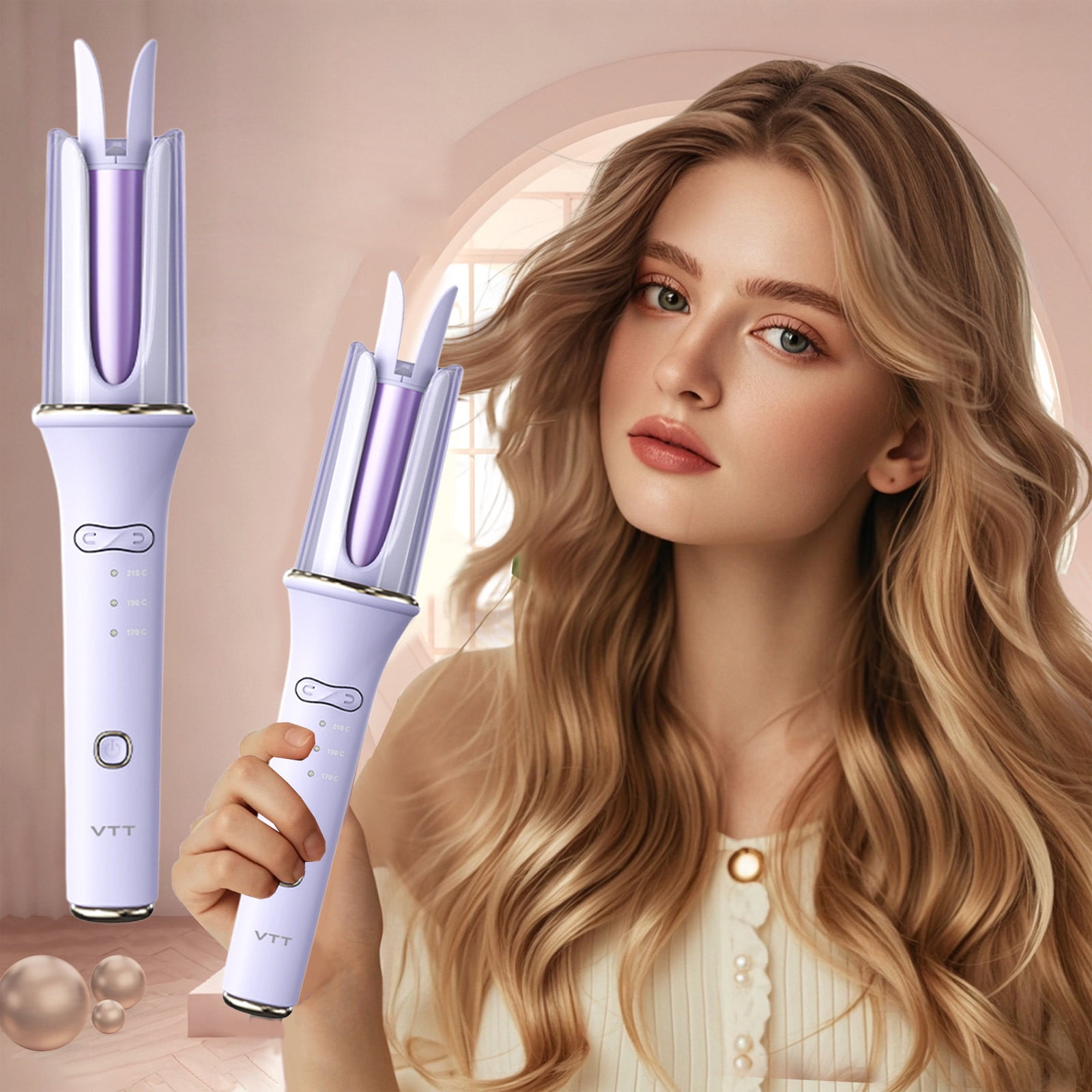 Automatic Curling Iron Barrel For All Hair Types Easy-to-use Curling ...