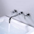 Bathroom Sink Taps Wall Mounted Chrome-Plated, Solid Brass, 360° Swivel ...