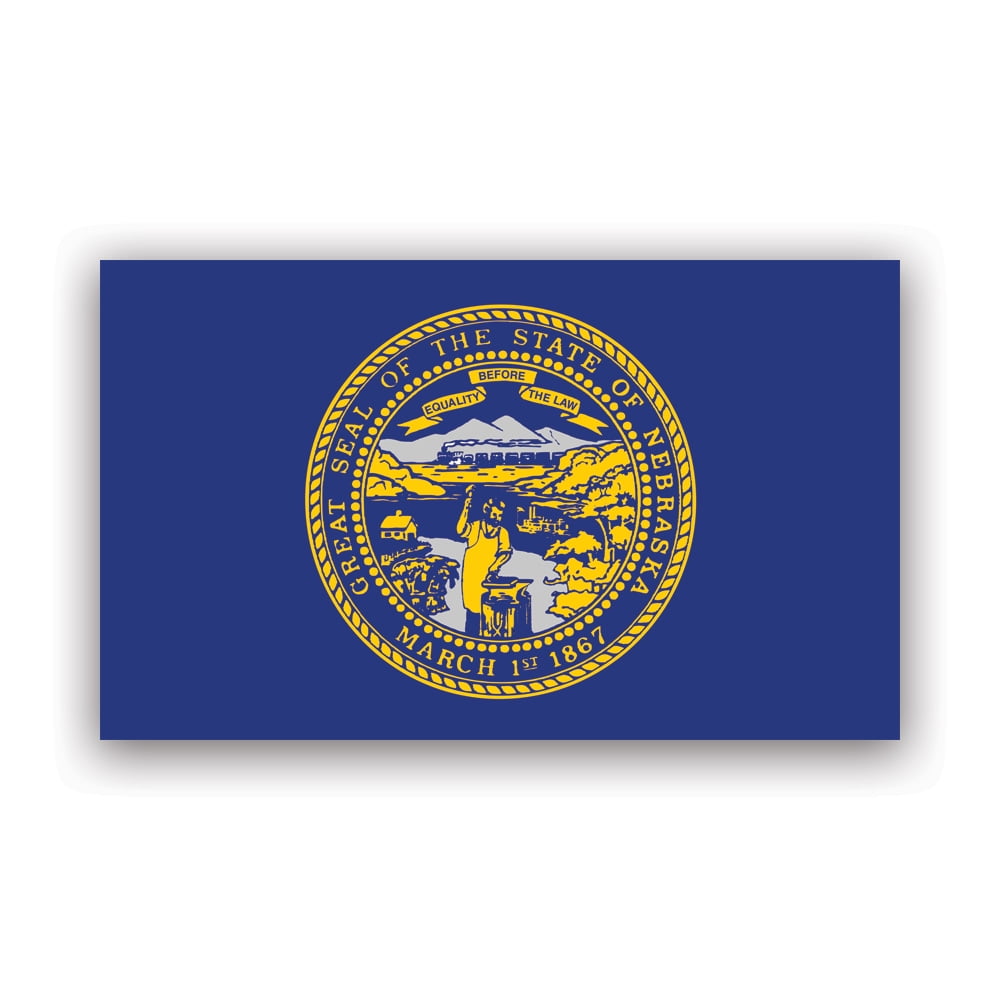 Nebraska Flag Sticker Decal - Self Adhesive Vinyl - Weatherproof - Made ...