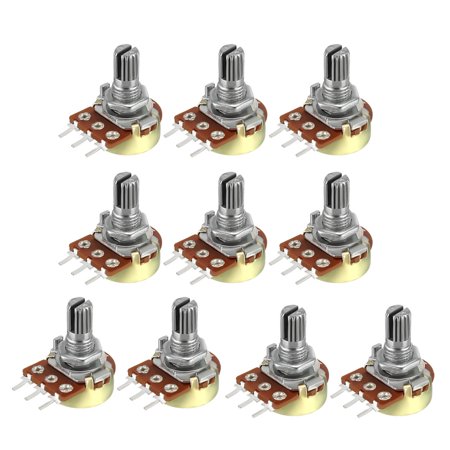 WH148 500K Ohm Variable Resistors Rotary Carbon Film Taper ...