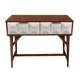 Steve Silver Ginny Burnished Walnut Solid Acacia Wood Console Table - Walmart.com