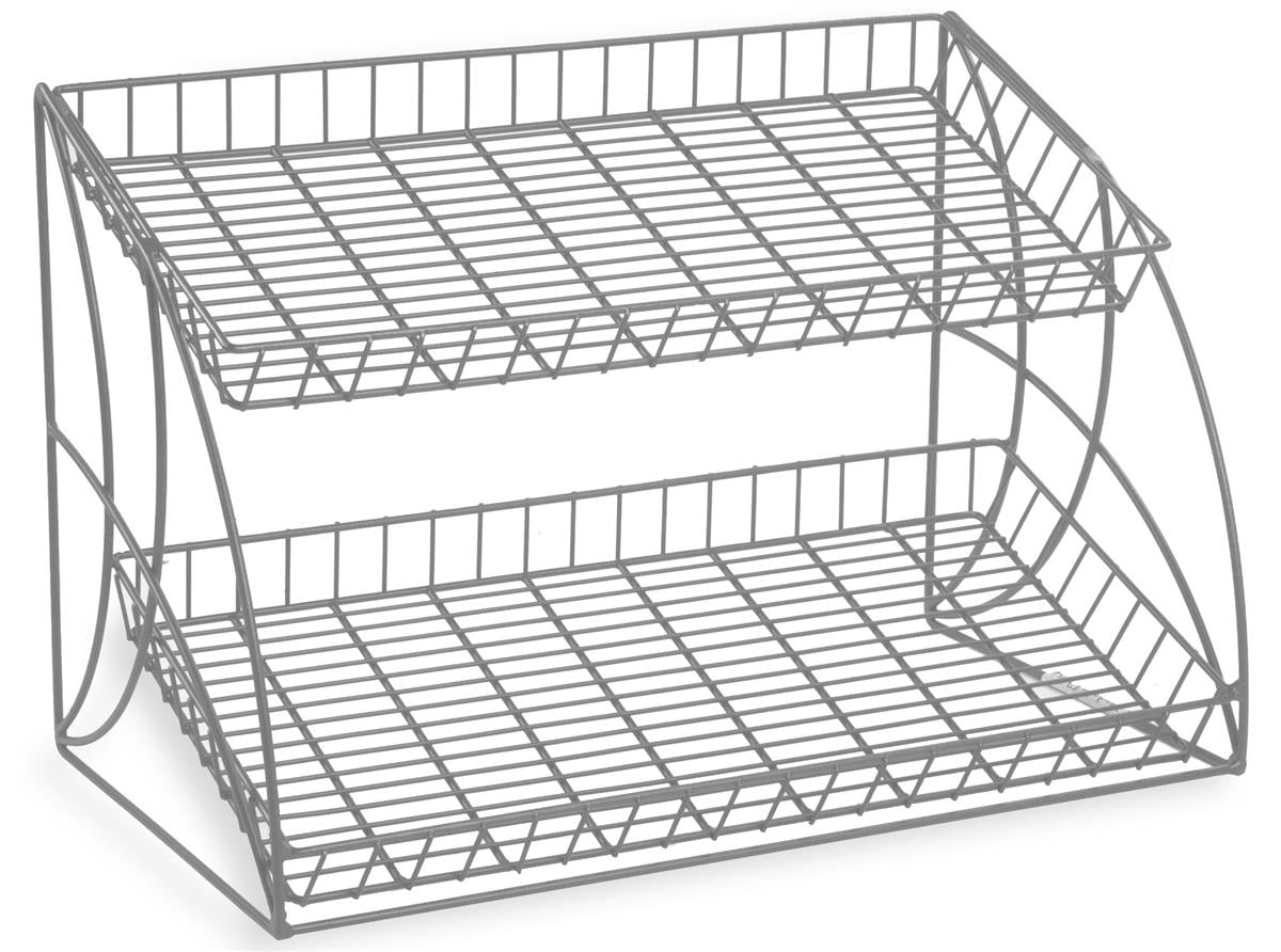 Countertop Steel Wire Rack With 2 Shelves, 25-3/4 x 18 x 16-1/2-Inch ...