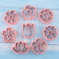 8pcs Flower Shaped Cookie Mould Biscuit Fondant Embosser Stamp for ...
