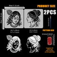 2Pcs 2 Styles PET Hollow Out Drawing Painting Stencils DIY for DIY ...