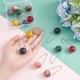 14Pcs 7 Colors Imitation Gemstone Style Two Tone Acrylic Big Pendants ...