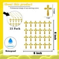 Glitter Cross Stickers for Kids Gold Jesus Christian Decals Religious ...