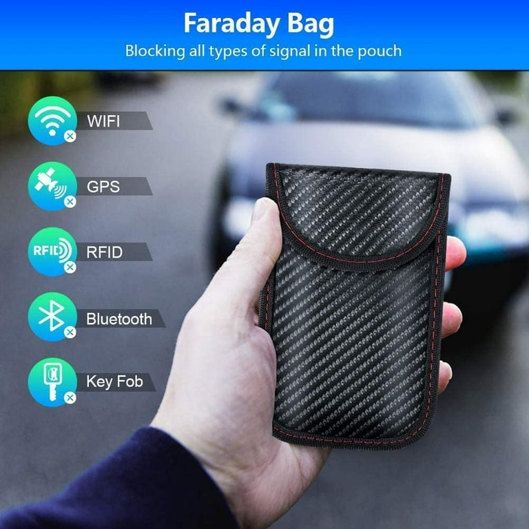 Pouch for car Keys 2 Pack Bag Car Key Signal Blocking Pouch Keyless Entry Car Keys Case Blocker Bag for Car Security Anti Theft Remote Entry Keyless protector Walmart