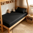 39x79in Fitted Sheet Comfortable Cool Fitted Sheets Solid Color ...