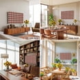 Indoor Elastic TV Cover, Brown White Checkered Dust Proof TV Screen ...