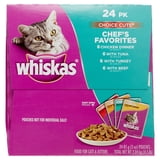 WHISKAS CHOICE CUTS Chef's Favorites Variety Pack Wet Cat Food, (24) 3 ...
