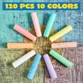 Joyfy 120pcs Sidewalk Chalk for Kids Washable Outdoor Art Play Painting ...