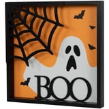 Northlight Ghost and Spider Web "Boo" Halloween Wall Sign - 9.75 ...