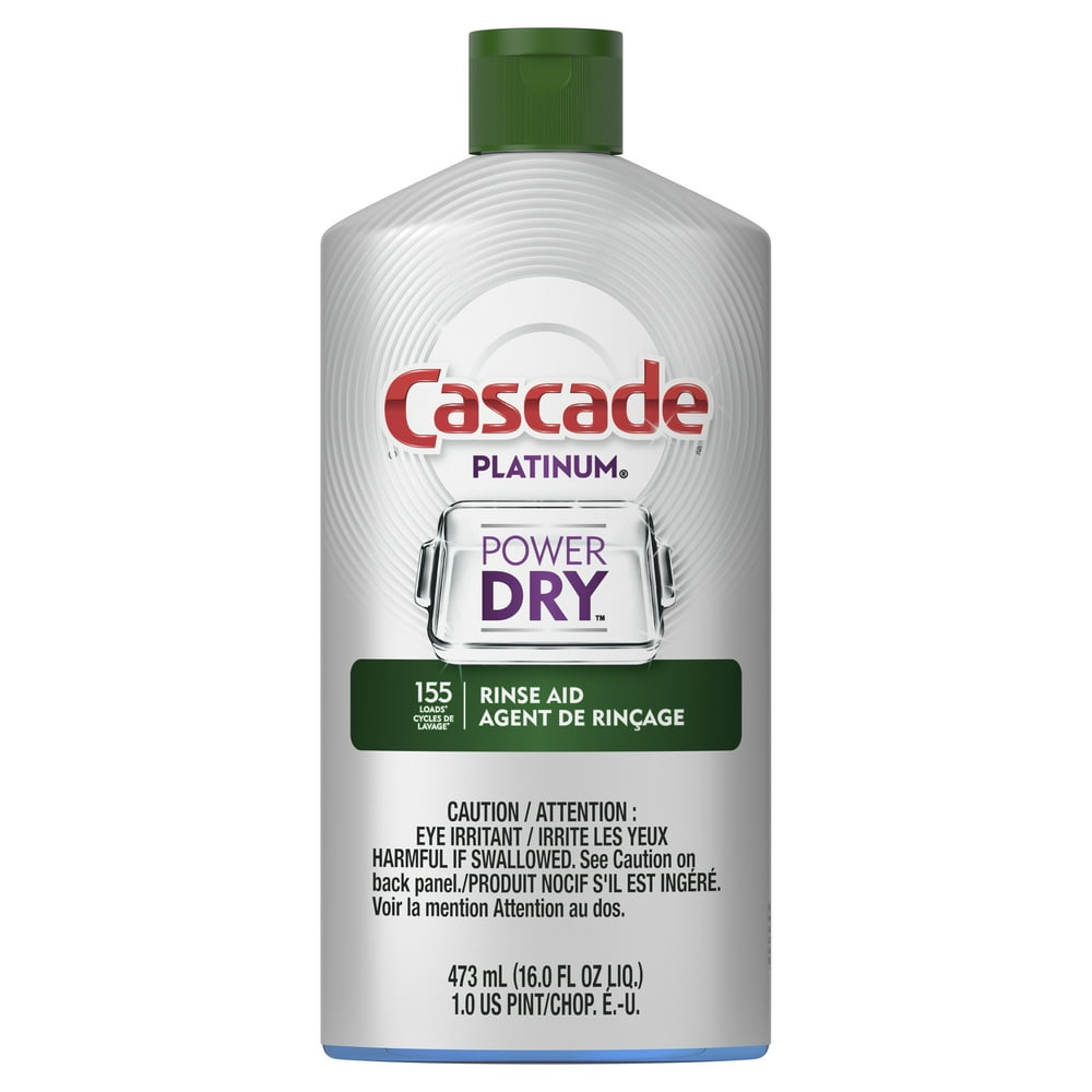 Cascade Platinum Dishwasher Rinse Aid, 16.0 fluid ounce - Walmart.com ...