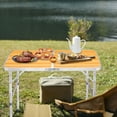 BAYUELSWU Folding Camping Table, Aluminum Fold Up Lightweight Camping ...