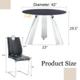 42 - Inch Round Table with 4 Chairs | Versatile for Different Dining ...