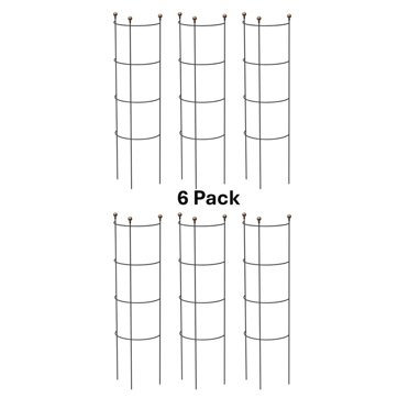 Panacea™ 89634 Garden Arch with Finials Style Steel Trellis, Black, 72 ...