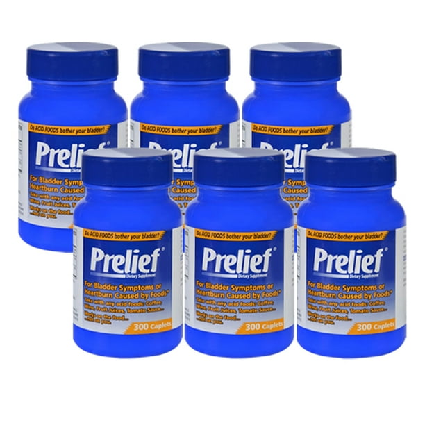 Prelief Acid Reducer Caplets, 300 Count , Dietary supplement (6 Pack ...