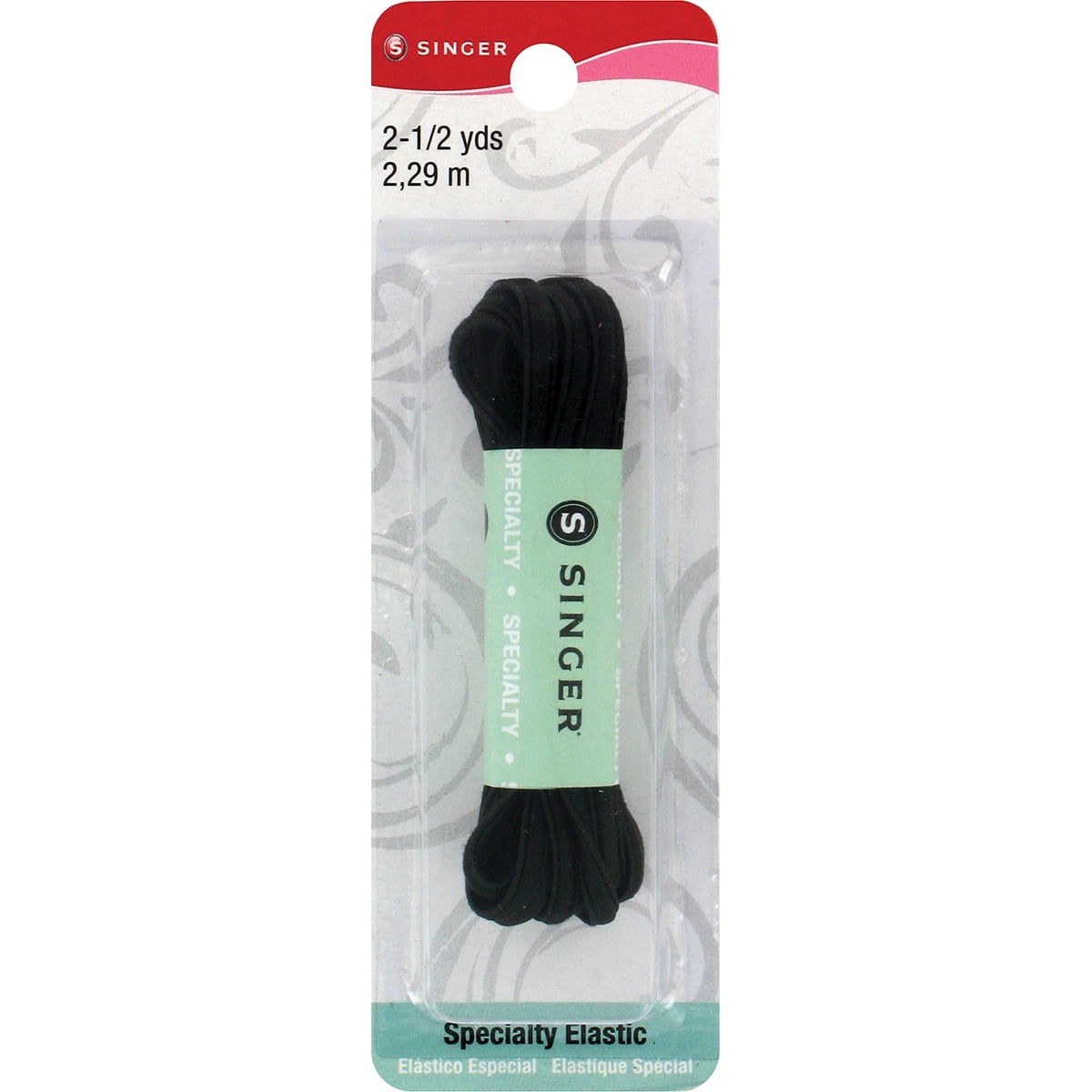 Singer Oval Cord Elastic 2.5yd-Black - Walmart.com