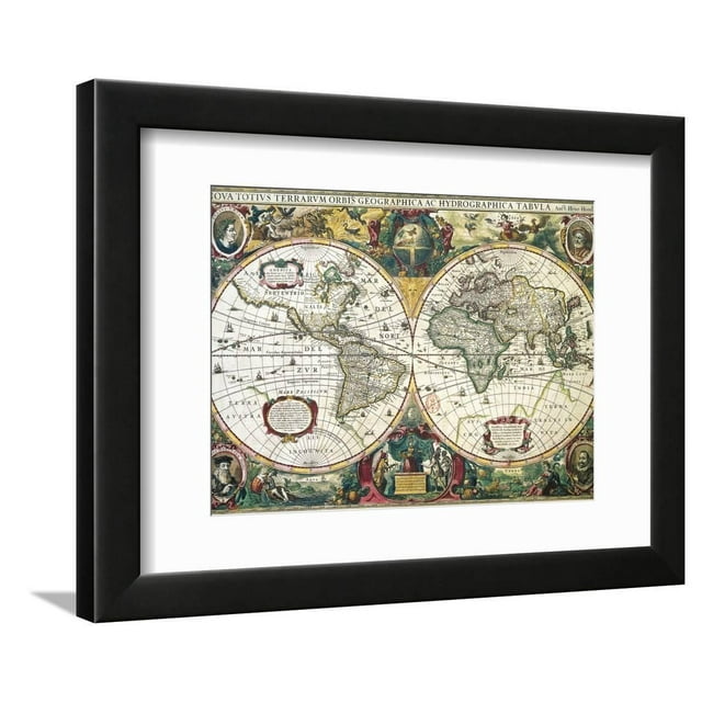 Nova Totius Terrarum Orbis Geographica Ac Hydrographica Tabula Framed ...