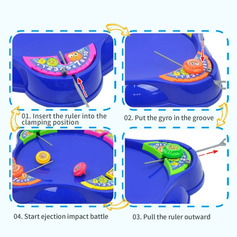 Spinning Top Battle Arena Plastic Gyro Battle Game - 7-in-1 Pop-Up ...