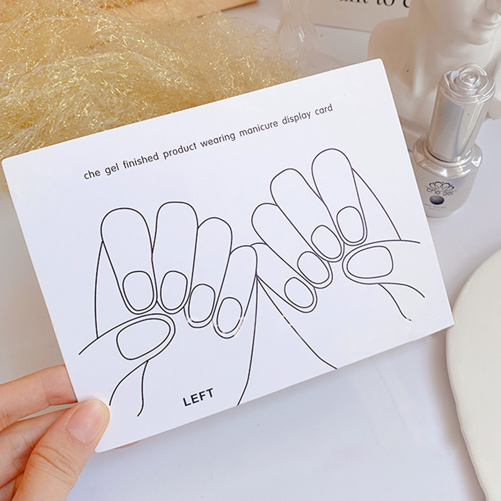 dianhelloya 5Pcs Nail Art Display Cards Exquisite Pattern Smooth Edge ...